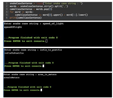 Solved Develop A Python Function To Convert A Snake Case String To A
