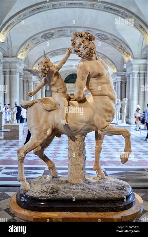 Old Centaur Tormented By Eros Cupid God Of Love Rome Italie