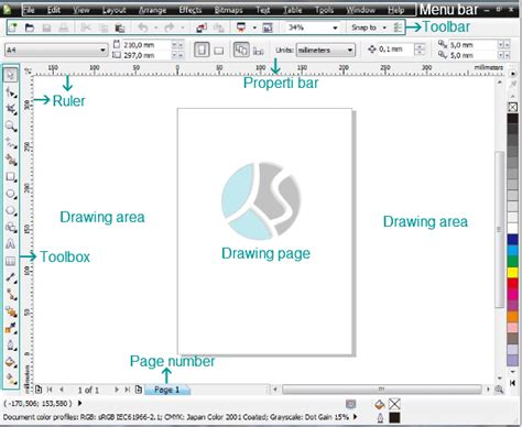Mengenal Tampilan Lembar Kerja Dan Peralatan Corel Draw