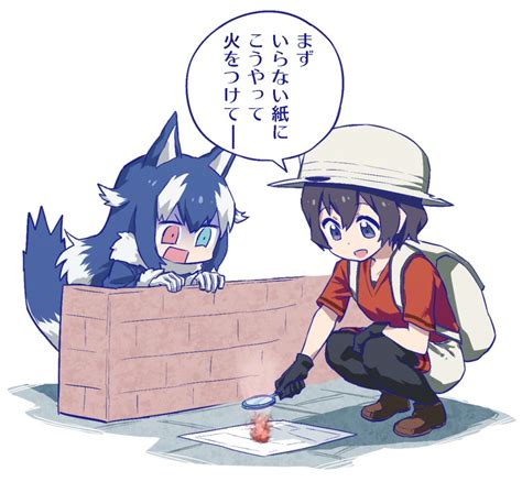 Kaban And Grey Wolf Kemono Friends Drawn By Hori Hori No Su Danbooru