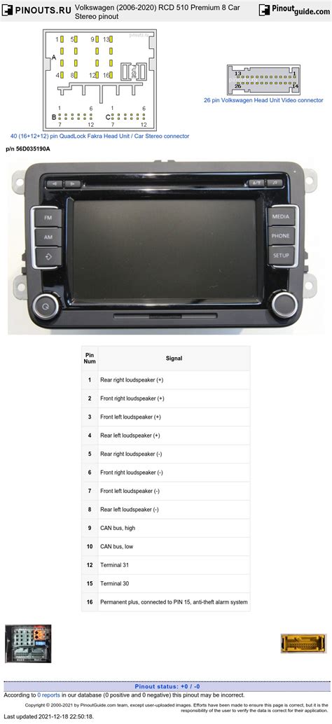 Volkswagen Rcd Wiring Diagram