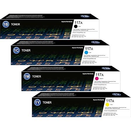 4 Pack Compatible 117A Toner Cartridge Replacement For HP 117A 117