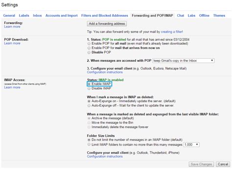 Gmail Outlook Setup Imap Easestashok