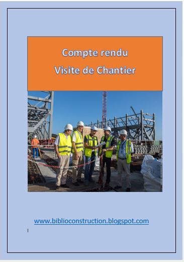 Compte rendu de visite de chantier Livres et Documents Gratuits Génie