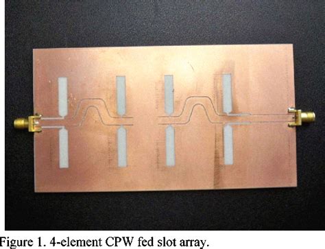 Figure From A Series Fed Coplanar Waveguide Slot Antenna Array