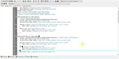 Contoh Program Double Linked List Data Mahasiswa C