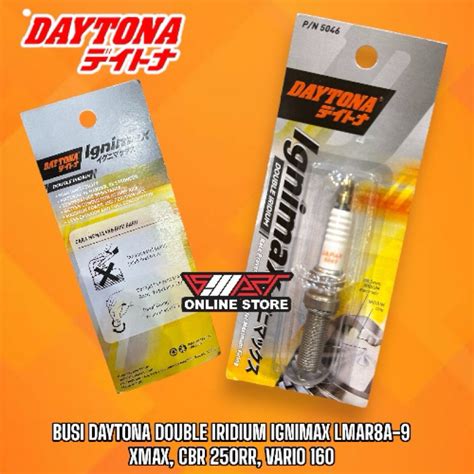 Jual BUSI DAYTONA DOUBLE IRIDIUM LMAR8A 9 XMAX CBR 250 RR VARIO 160