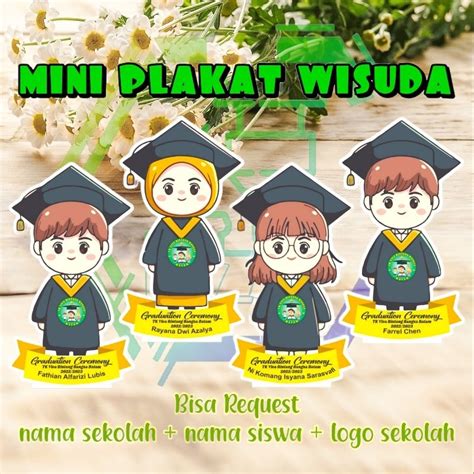 Jual Mini Plakat Akrilik Wisuda Plakat Wisuda Anak Tk Paud Sd