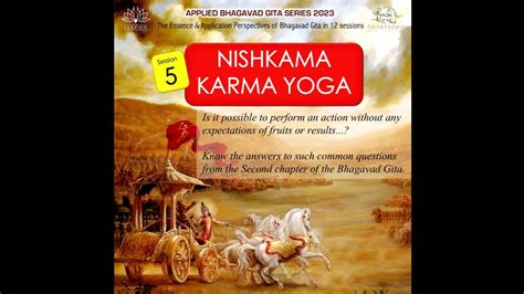 Session Nishkama Karma Yoga Youtube