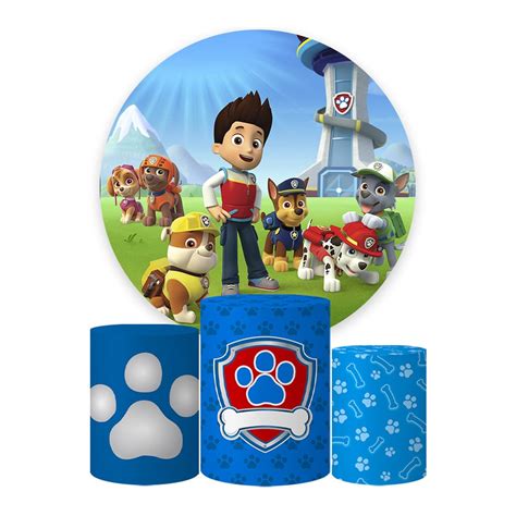 Trio Capa Cilindro Painel Tema Patrulha Canina Veste Fácil Shopee