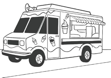 Ice Cream Truck Coloring Page Coloring Pages