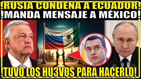 PUTIN MANDA ADVERTENCIA A ECUADOR Y A ESTADOS UNIDOS RUSIA LE MANDA