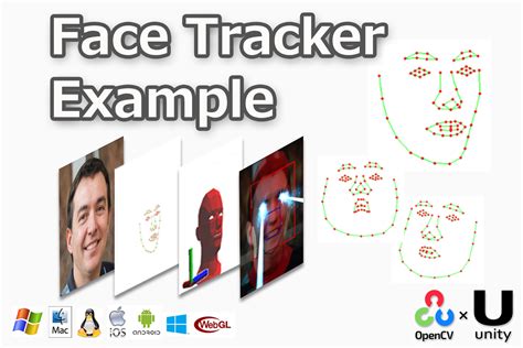 FaceTracker Example Tutorials Unity Asset Store