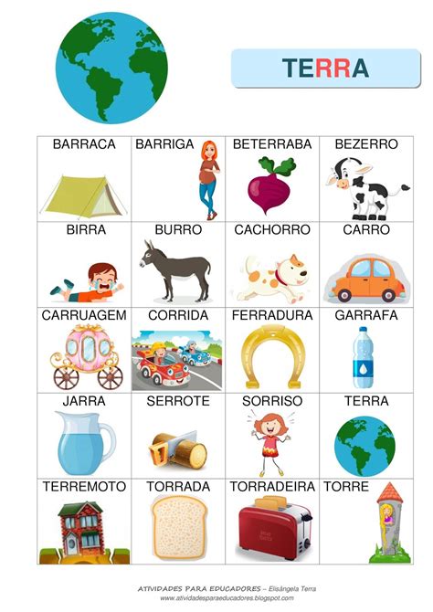ATIVIDADES PARA EDUCADORES Ortografia Atividades palavras que têm RR