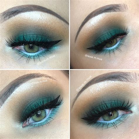 Teal Eyeshadow Look Using The Morphe X Jaclyn Hill Palettes Eyebrows