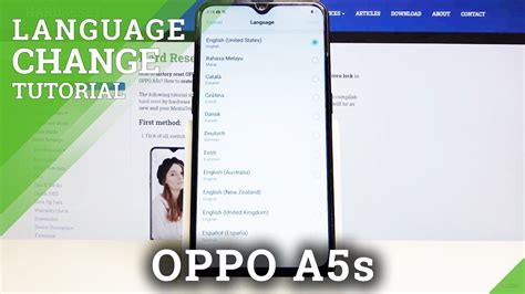 How To Change Language In Oppo A S Find Language List Youtube