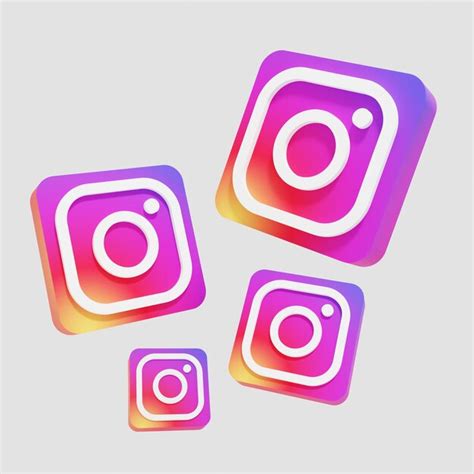 Icono De Renderizado D Redes Sociales Instagram Foto Premium