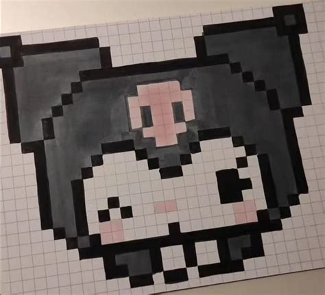 Pixel art kuromi Lindos dibujos fáciles Dibujitos sencillos Dibujos