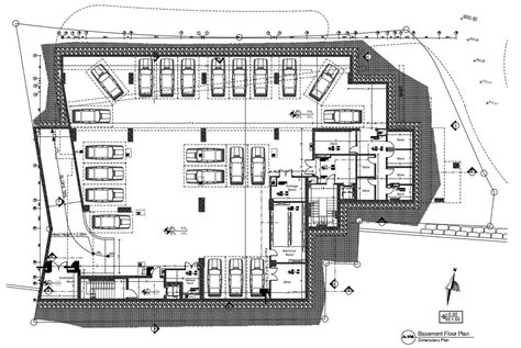 Basement Parking Floor Plan Details In Autocad Dwg File Cadbull