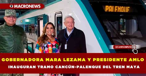 GOBERNADORA MARA LEZAMA Y PRESIDENTE AMLO INAUGURAN TRAMO CANCÚN