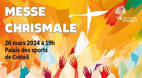 Messe Chrismale le mardi 26 Mars à la Cathédrale à 19h