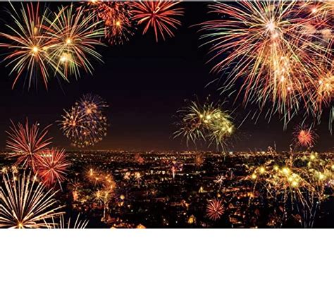 Amazon Nihilar X Ft Colorful Fireworks Backdrop City Night View