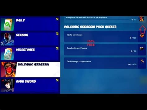 How To Unlock The QUESTS FOR THE VOLCANIC ASSASSIN PACK IN FORTNITE
