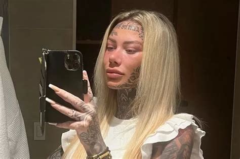 Britains Most Tattooed Woman Flaunts £35k Ink Collection In Makeup Free Snap Daily Star