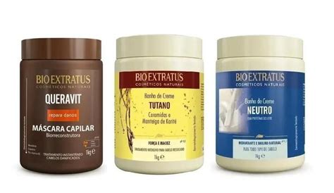 Cronograma Capilar 3 Máscaras 1Kg Bio Extratus Kit de Tratamento para