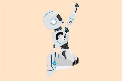 Premium Vector Business Flat Cartoon Style Drawing Happy Robot