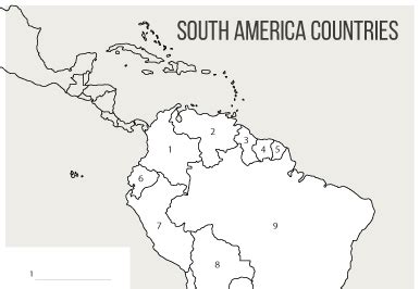 South America Countries Printables Seterra