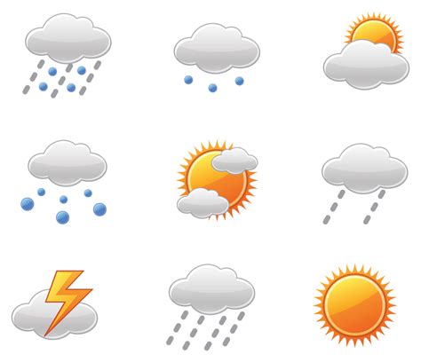 Iconos Del Tiempo Del Vector Descargar Vector