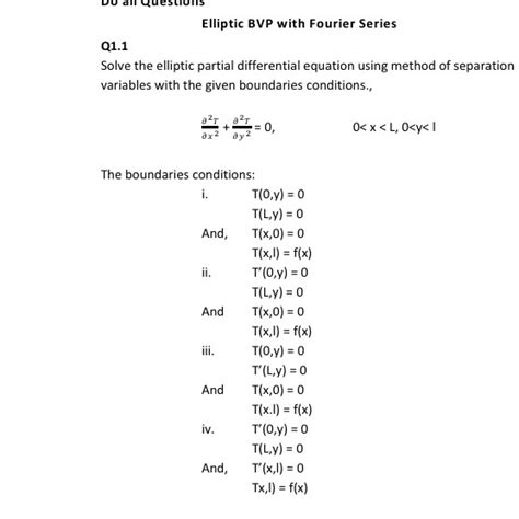 solved solve the elliptic partial differential equation