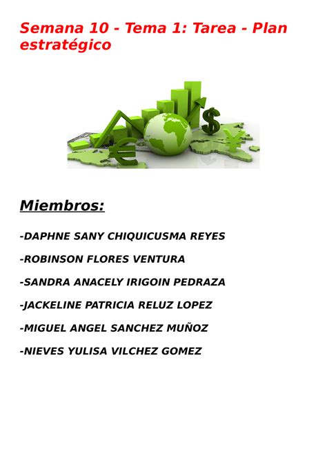 Semana 10 PLAN Estrategico Semana 10 Tema 1 Tarea Plan