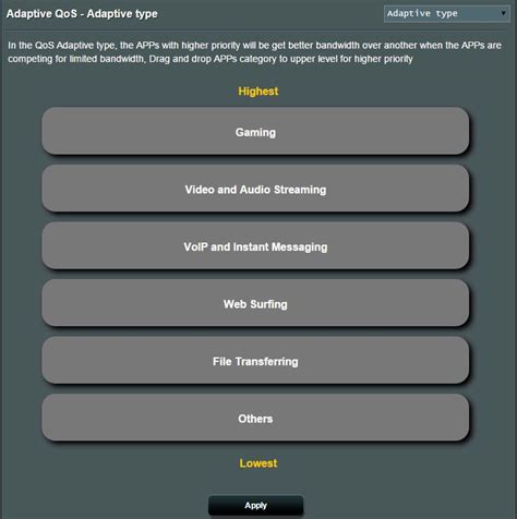 Adaptive QoS How To Set Up QoS Adaptive Type Official Support