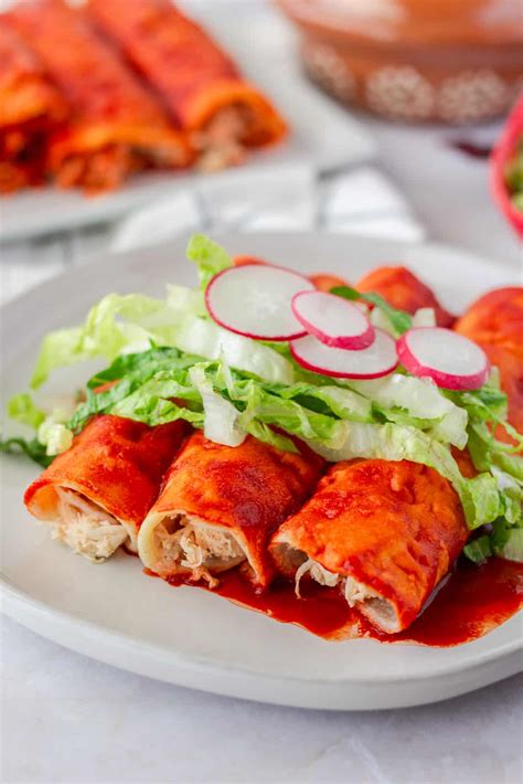 Introducir 88 Imagen Enchiladas Rojas De Pollo Abzlocal Mx