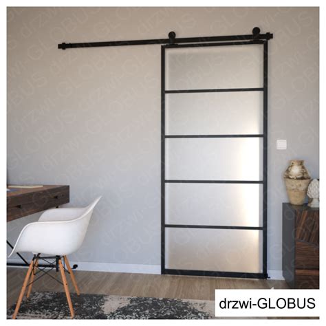 Drzwi szklane przesuwne system LOFT CLASSIC 4 dwuskrzydłowy drzwi GLOBUS