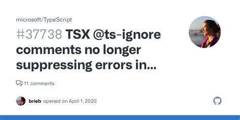 tsx ts ignore comments no longer suppressing errors in typescript 3 9 · issue 37738