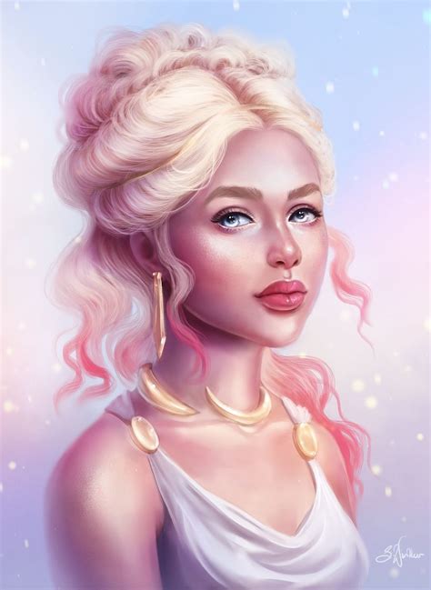 Greek Goddess By Sandrawinther On Deviantart Fantasy Art Women Colorful Portrait Digital Art