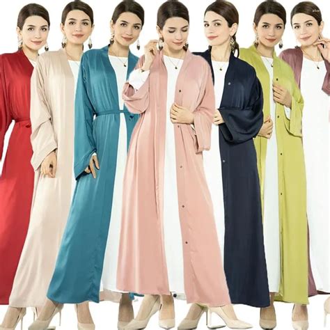 Vêtements Ethniques 2024 Ramadan Open Abaya Dubai Turquie Kaftan Femmes