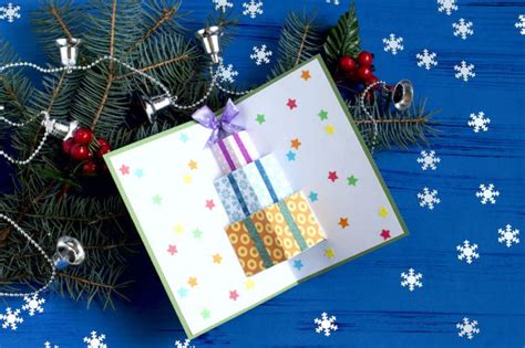 Carte Noël cadeau Pop Up tutoriel facile en image