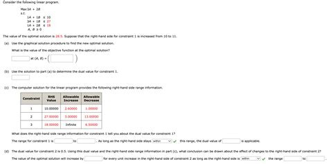 solved consider the following linear program max3a 2b s t