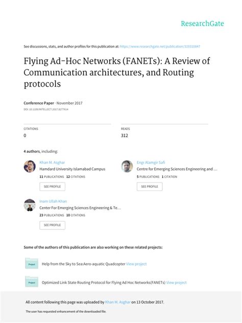 flying ad hoc networks fanets a review of communication architectures and routing protocols