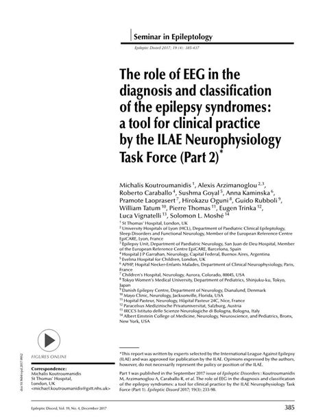 the role of eeg in the diagnosis and classification of the epilepsy docslib