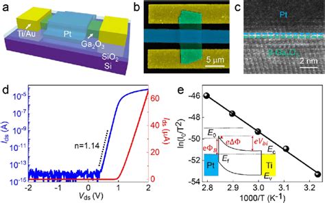 Schottky Barrier Diode Based On Ga O And Transferred Pt