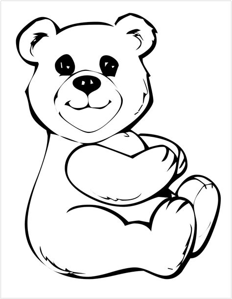 Ausmalbilder Teddybär zum Ausdrucken