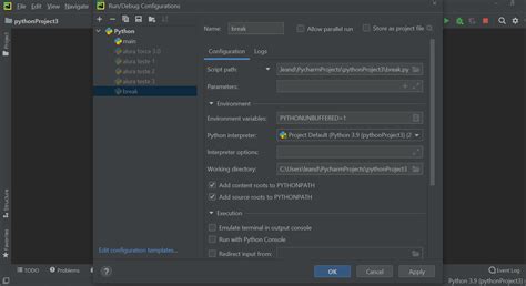 erro no pycharm Python começando a linguagem Solucionado