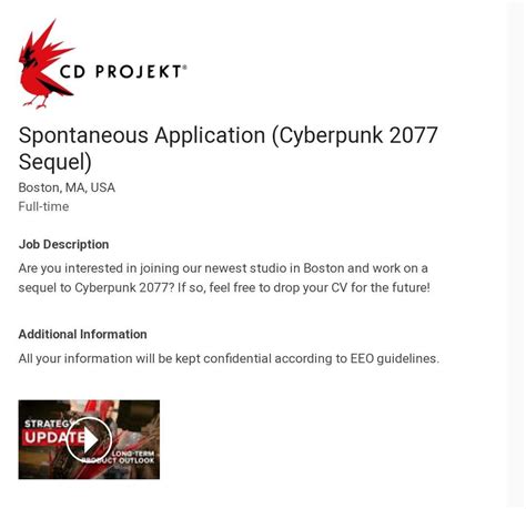 CD Projekt RED начинает набор сотрудников для сиквела Cyberpunk 2077