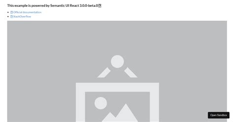 Semantic Ui Example Codesandbox
