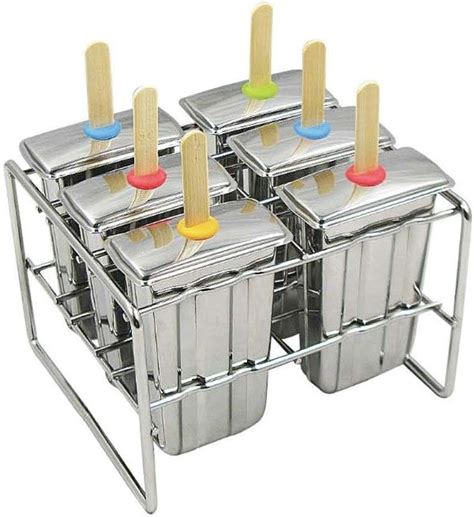 20 Moldes De Paletas De Acero Inoxidable 20 Moldes Comerciales Para